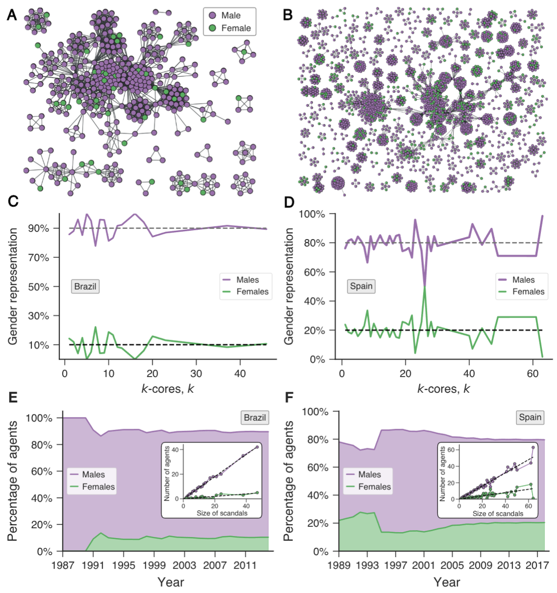 Structural roles and gender disparities in corruption networks ...
